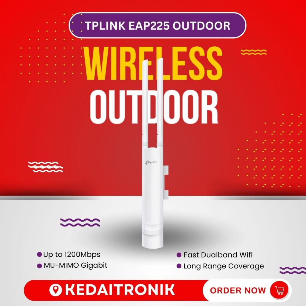 Jual TPLink EAP225 Outdoor AC1200 Wireless MU MIMO Gigabit TP Link EAP ...