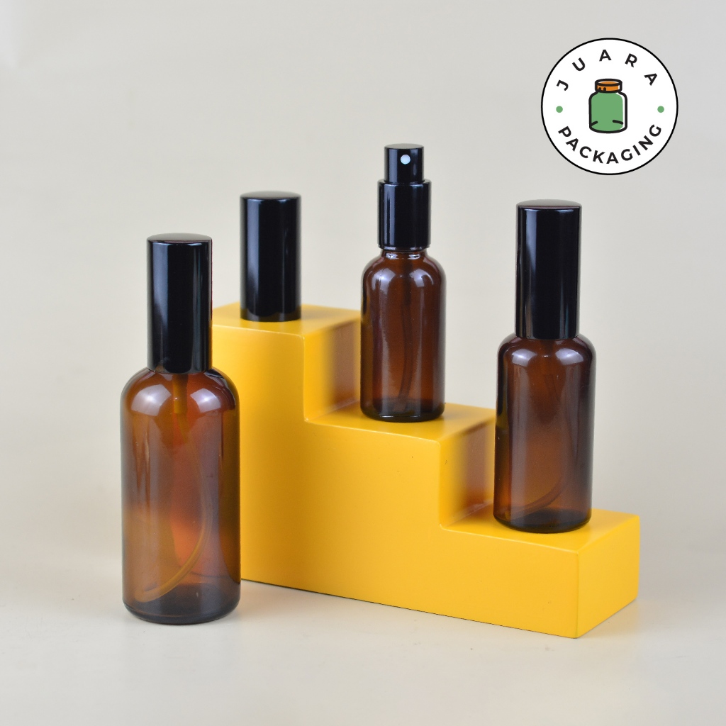 Jual Botol Spray Kaca 30ml 50ml 100ml Botol Parfum Amber Spray Hitam ...