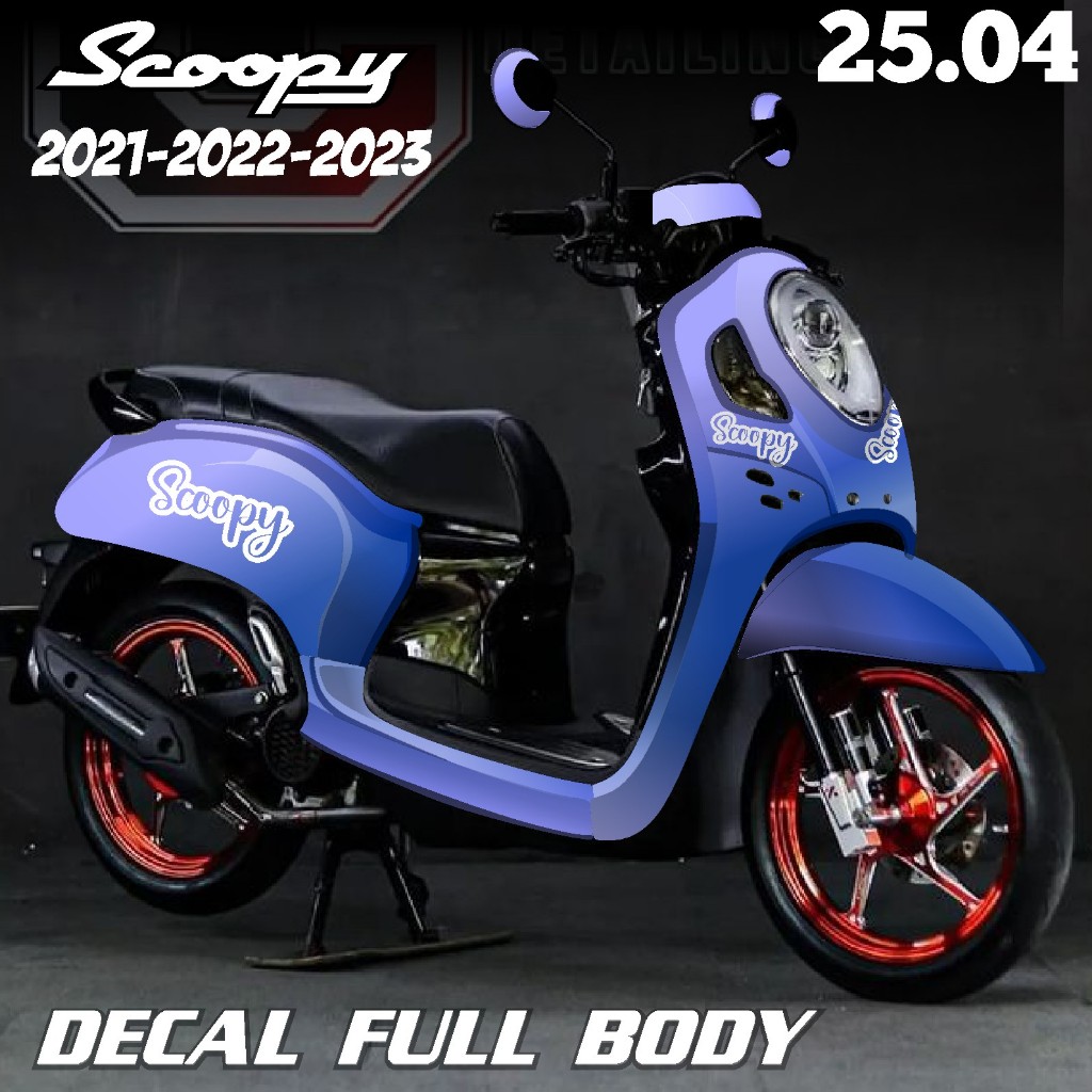 Jual (COD) Decal Dekal Sticker Stiker scoopy SCOOPY TERBARU 2020-2021 ...