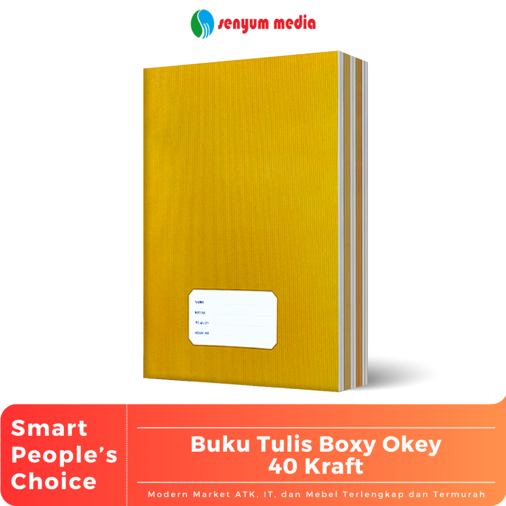 Jual Buku Tulis BOXY OKEY Oleh KIKY Cover Coklat 40 Lembar (1 Pack Isi ...