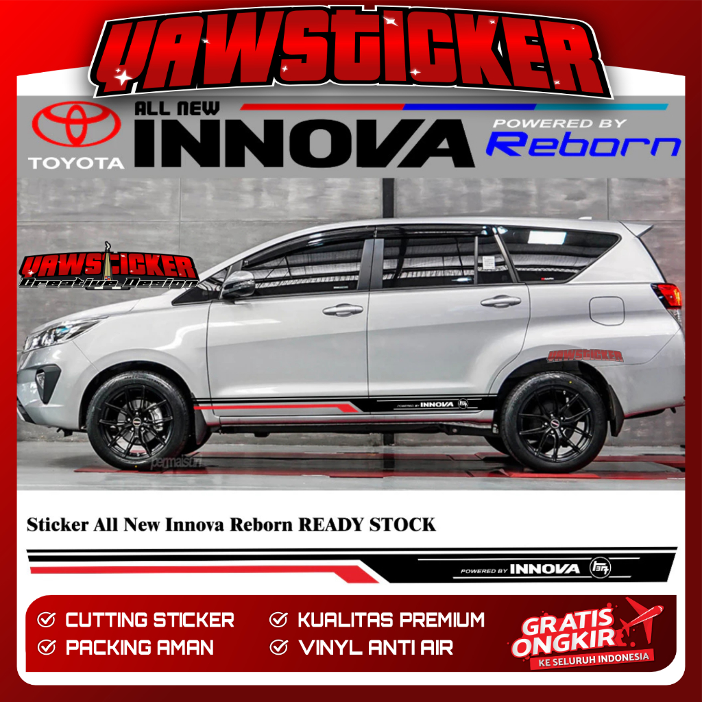 Jual STICKER TOYOTA INNOVA REBORN STICKER BODY SAMPING INNOVA REBORN ...