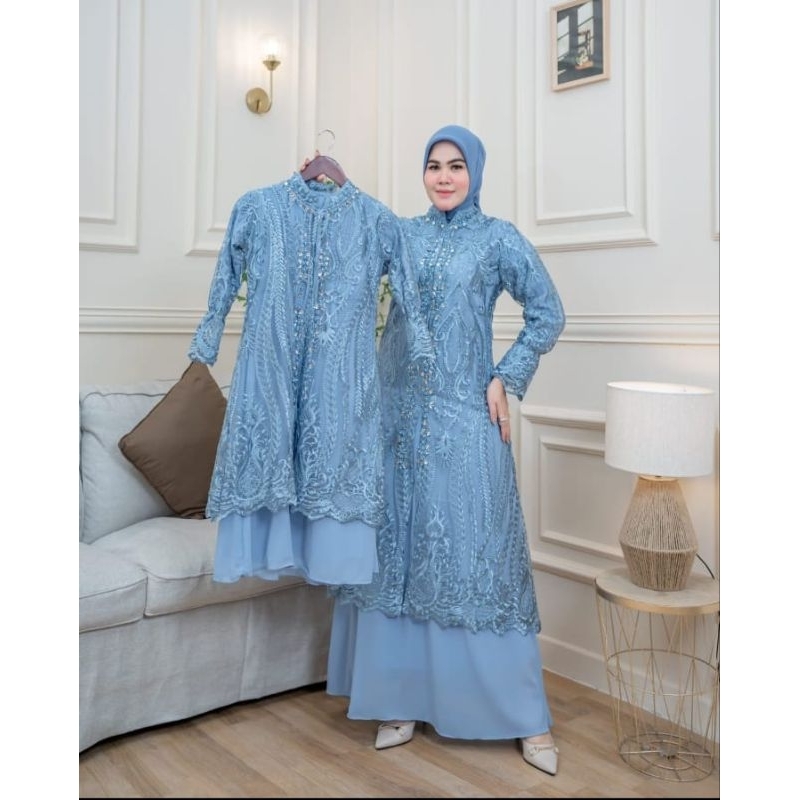 Jual Gamis Couple Ibu Dan Anak Sherra Gamis Modern Tille mix Ceruty ...