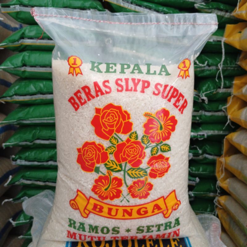 Jual Beras Cap Bunga 5kg Pulen Enak Fress | Shopee Indonesia