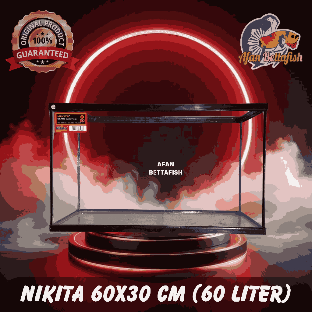 Jual AQUARIUM NIKITA 60 UKURAN 60 x 30 x 36 CM GLASS WATER TANK AKUARIUM | Shopee Indonesia