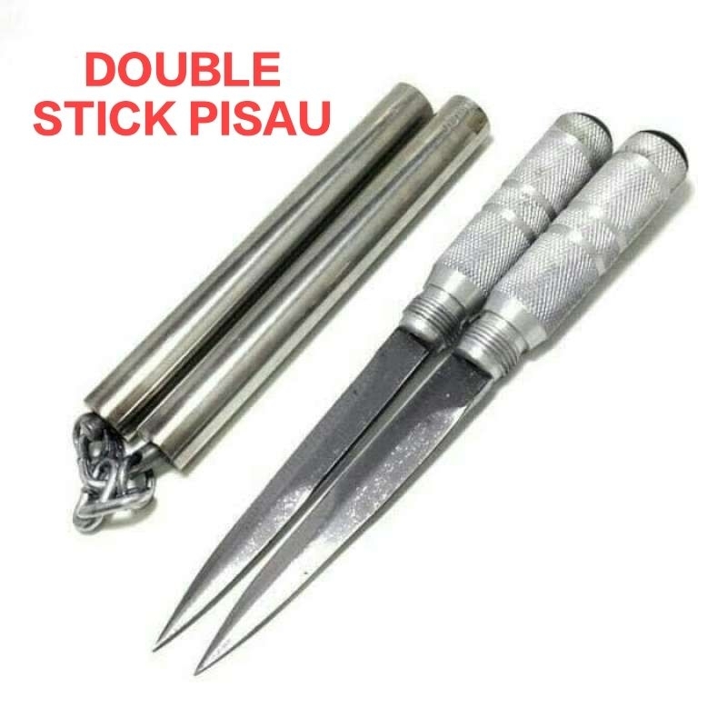 Jual Double stick besi silver nunchaku TNI stainless Gilbert Army Store ...