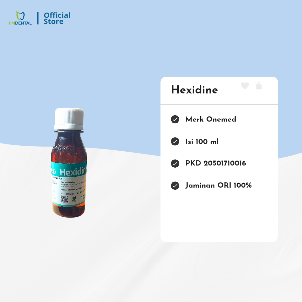 Jual Hexidine 2% Onemed Antiseptik Endodontic Dental 1 Botol 100ml ...