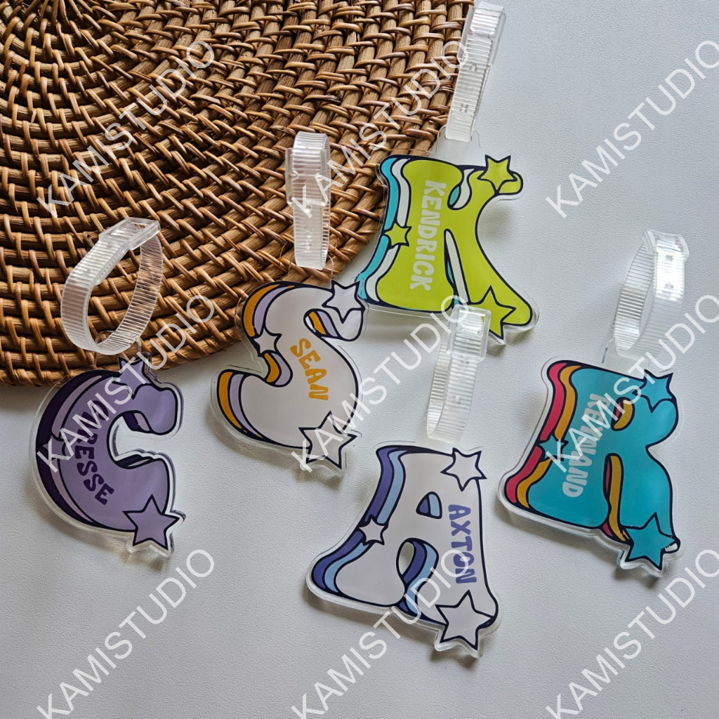 Jual SABUK /LUGGAGE TAG ALPHABET STARS / GANTUNGAN TAS /BAG TAG ...