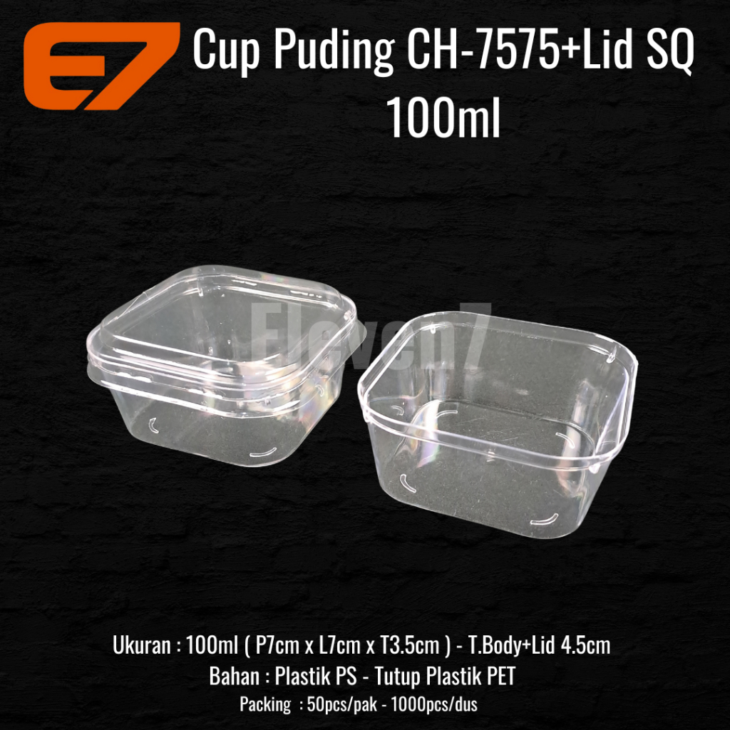 Jual Cup Puding CH-7575+Lid 100ml - Cetakan Dessert Cup - Jelly Cup ...
