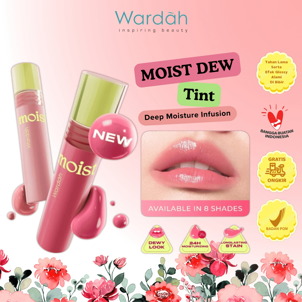 Jual WARDAH Moist Dew Tint 3g - Liptint yang Mengandung Oat Milk dan Pentavitin | Shopee Indonesia