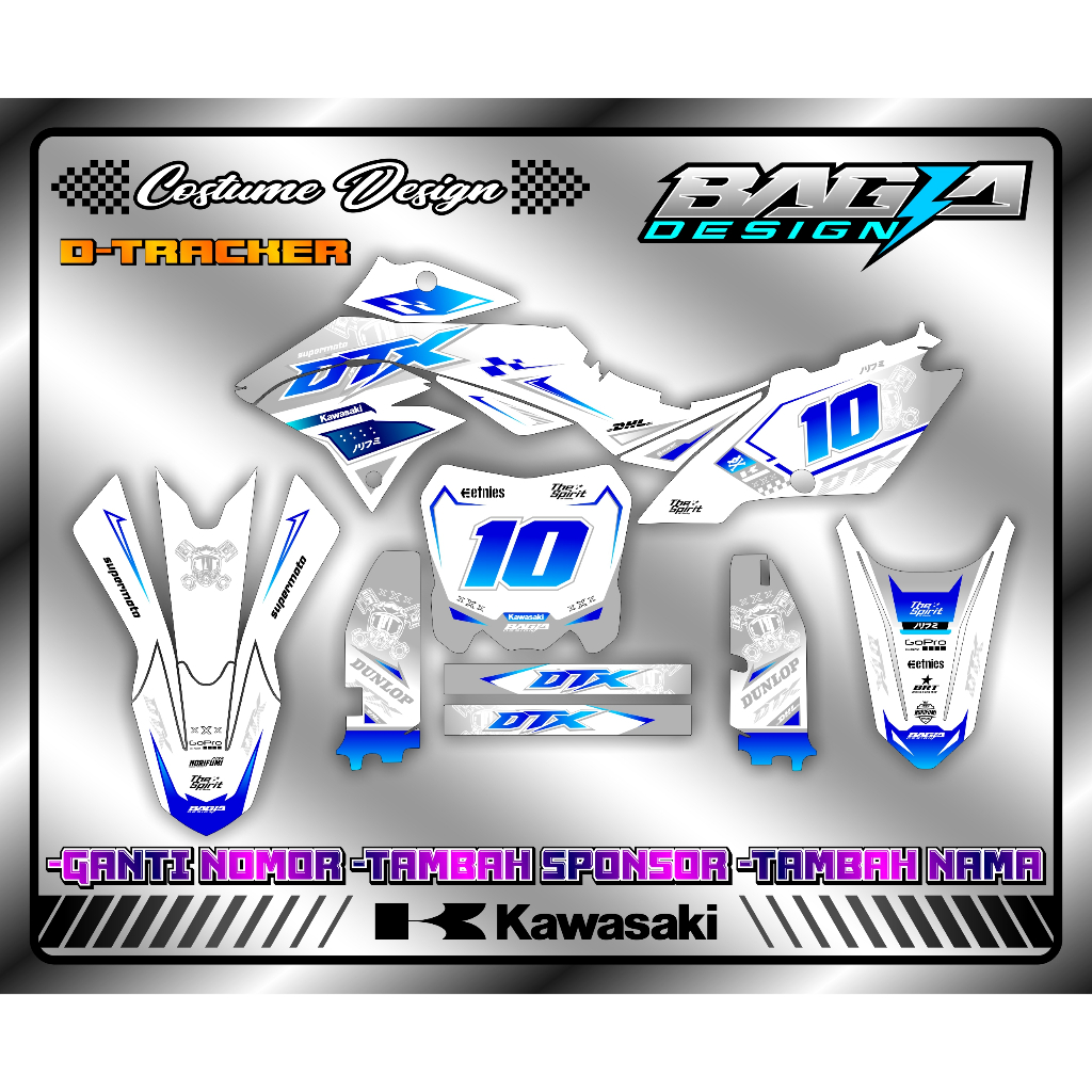 Jual STIKER DECAL DTRACKER -KLX DTRACKER- D-TRACKER VARIASI MOTOR ...