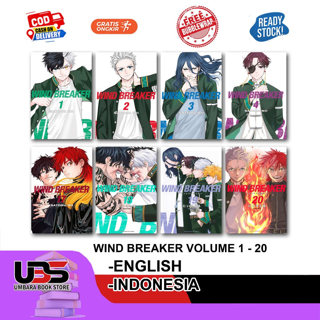 Jual Paket Wind Breaker, Volume 1 - 20 by Satoru Nii - (English ...
