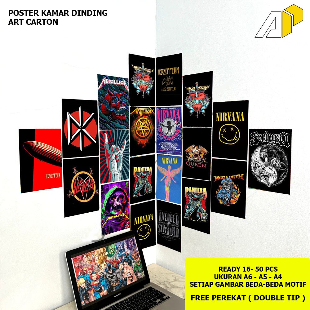 Jual Poster Dinding Kamar Gambar Band Metal / Poster Band Metal ...