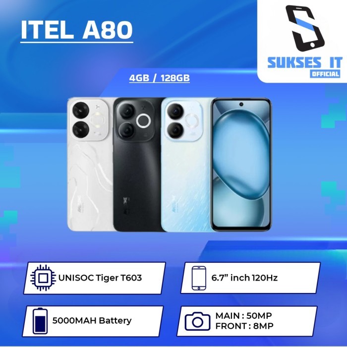 Jual ITEL A80 4GB/128GB - GARANSI RESMI ORI | Shopee Indonesia