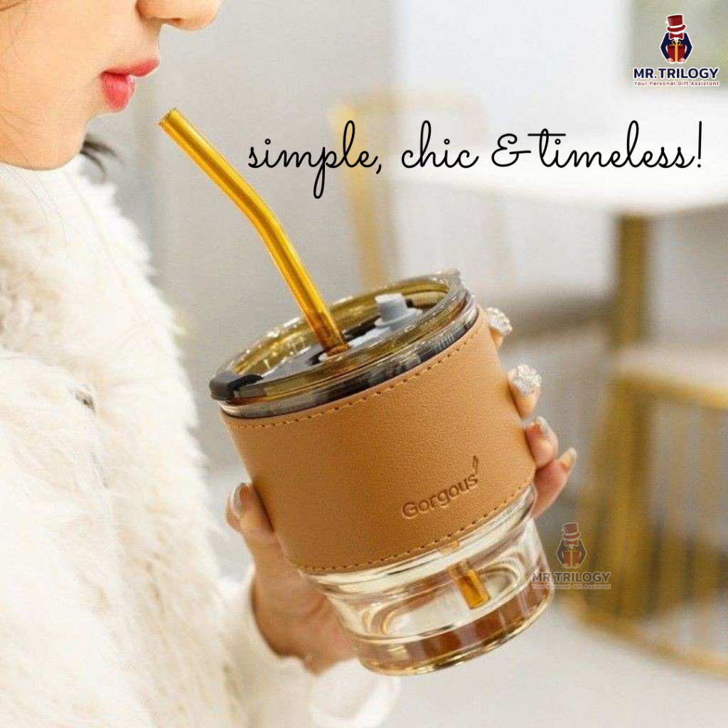 Jual PAKET 2IN1 Souvenir Hampers Gelas GORGOUS BOTOL MINUM KACA AESTHETIC 400ML + BOX EKSKLUSIF ...