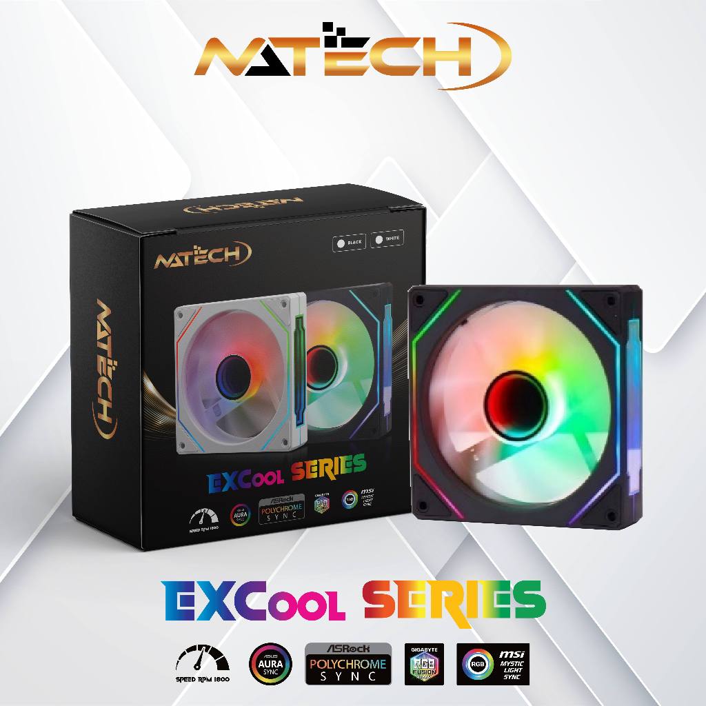 Jual FAN CASING / FAN CASE / FAN COOLER / FAN NATECH EXCOOL SERIES ARGB - BLACK | Shopee Indonesia