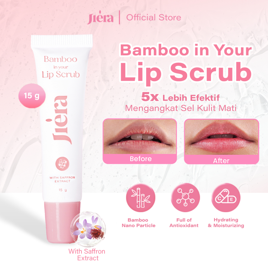 Jual JIERA Bamboo in Your Lip Scrub 15 gr dengan Nano Particle dari ...