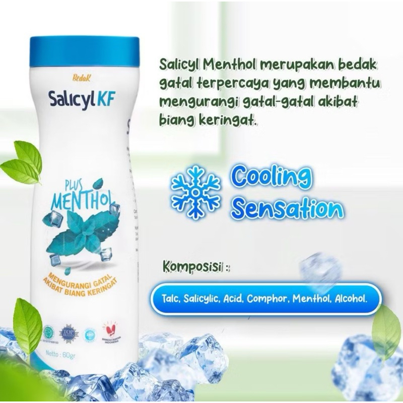 Jual Bedak Salicyl KF Plus Menthol 60 gr - Bedak untuk Gatal dan Biang ...