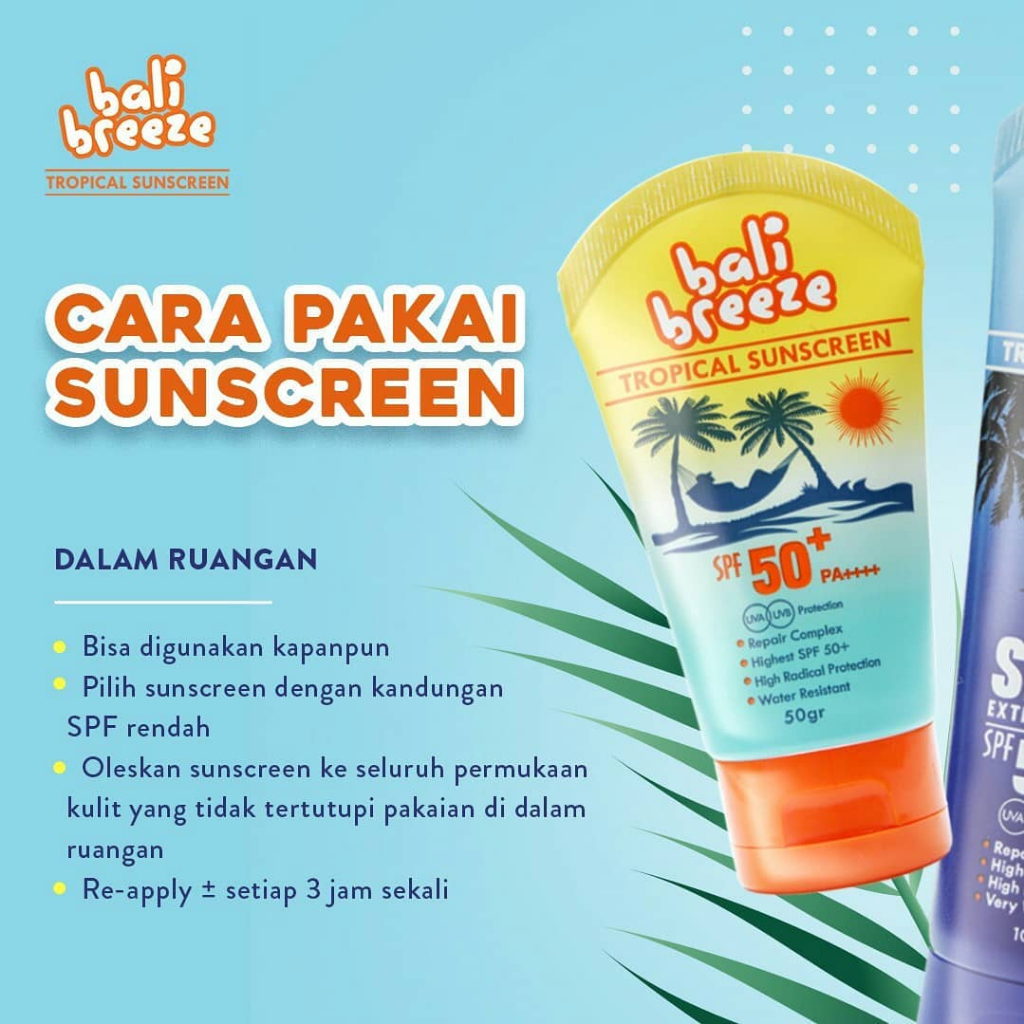 Jual BALI BREEZE Tropical Sunscreen Cream, SPF 50+, PA ++++ | Shopee ...