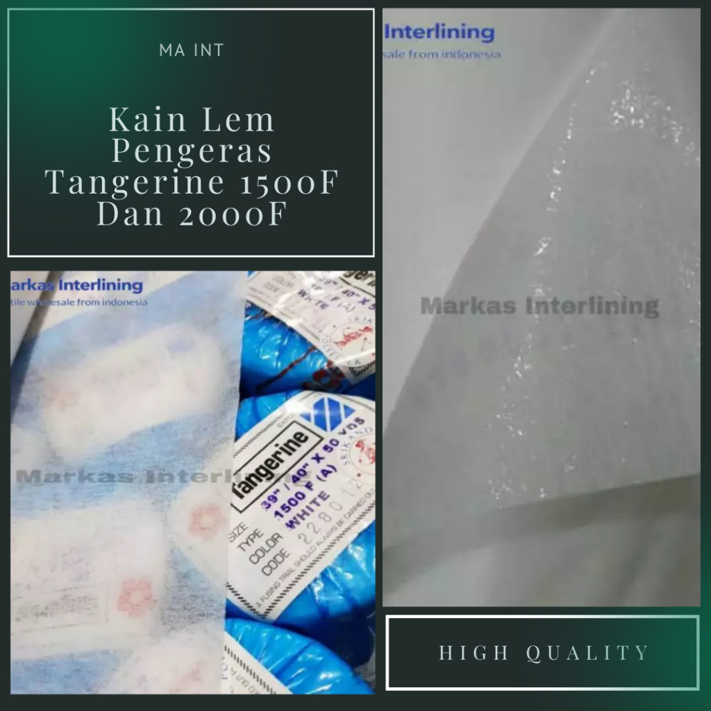 Jual Kain Lem Pengeras Tangerine 1500F Dan 2000F | Kain Keras Pislin ...