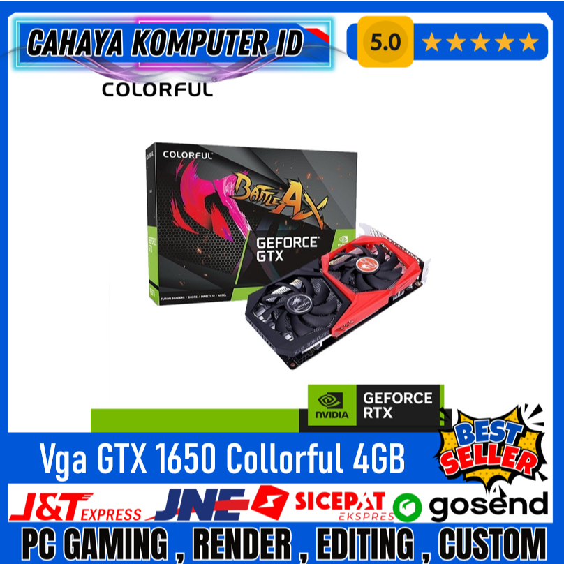 Jual VGA Colorful GeForce GTX 1650 4GB NB DDR6 GARANSI RESMI | Shopee ...