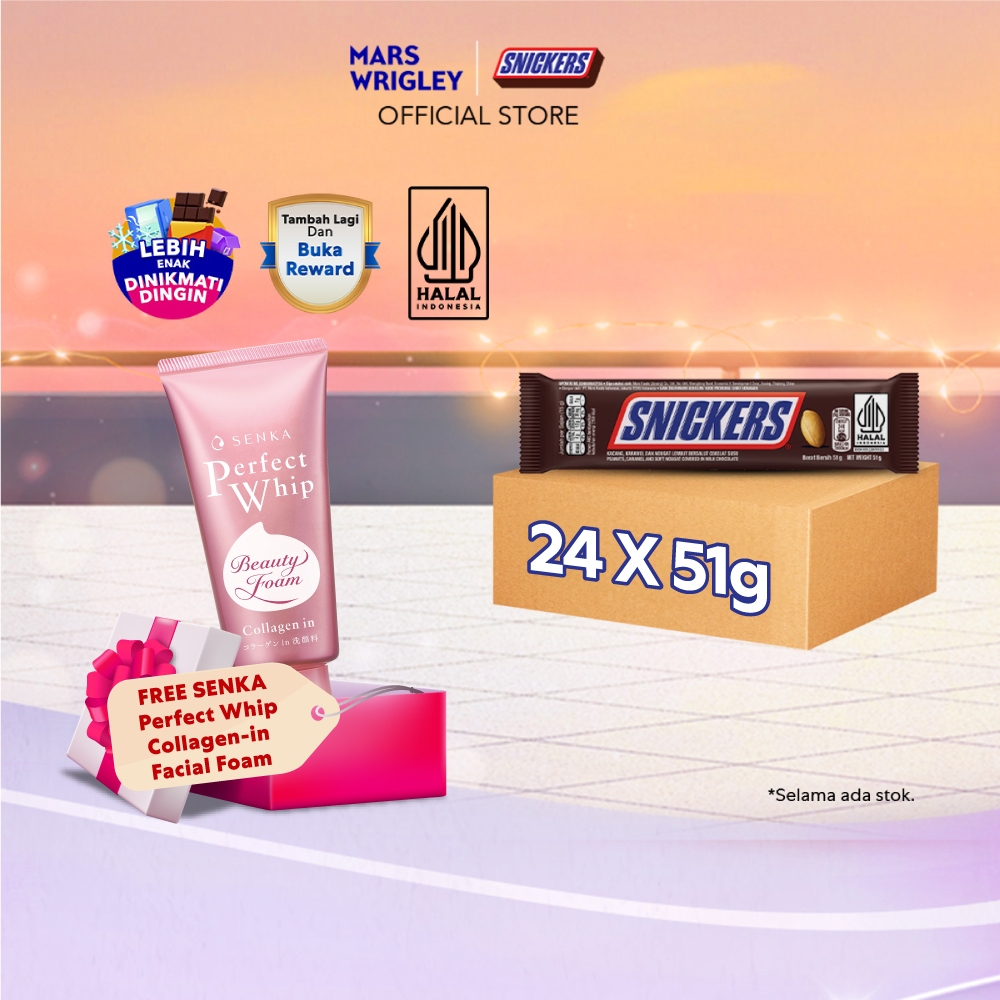 Jual [SPECIAL COLLAB SNICKERS x SENKA] SNICKERS Peanut Original 51gr ...