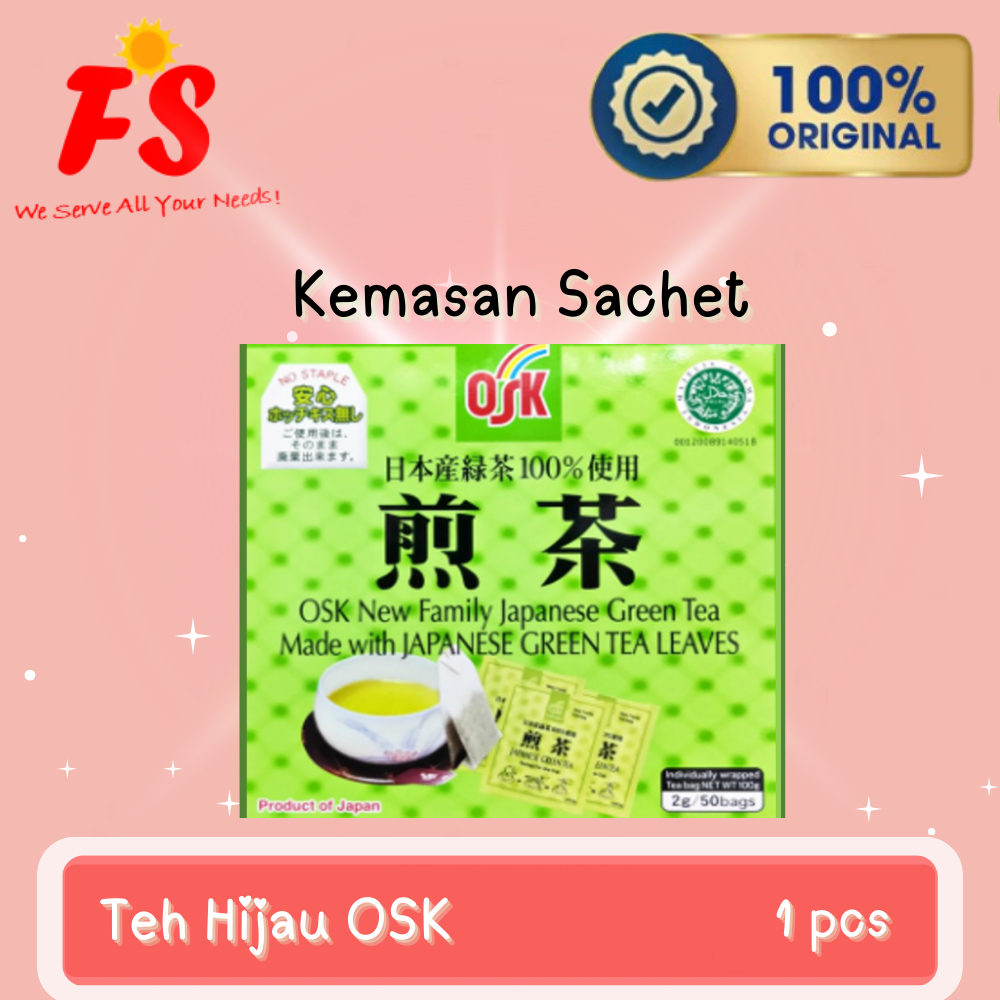 Jual Teh Hijau Green Tea Jepang / OSK Japanese Green Tea - EXPIRED JUNI 2026 (Per Sachet ...