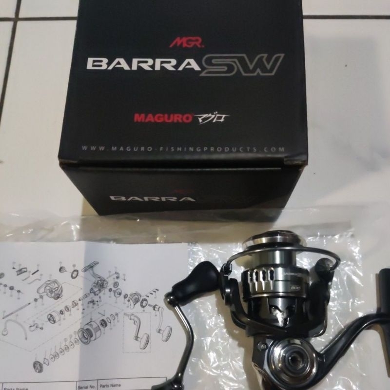Jual Maguro barra sw 800 grey silver | Shopee Indonesia
