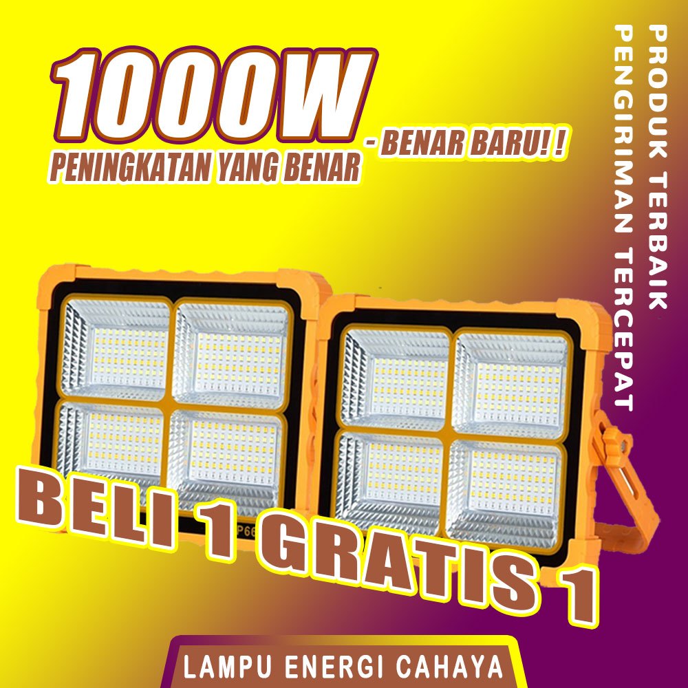 Jual [Garansi 1 tahun] Lampu darurat portabel tenaga surya luar ruangan 1000W Lampu darurat LED ...