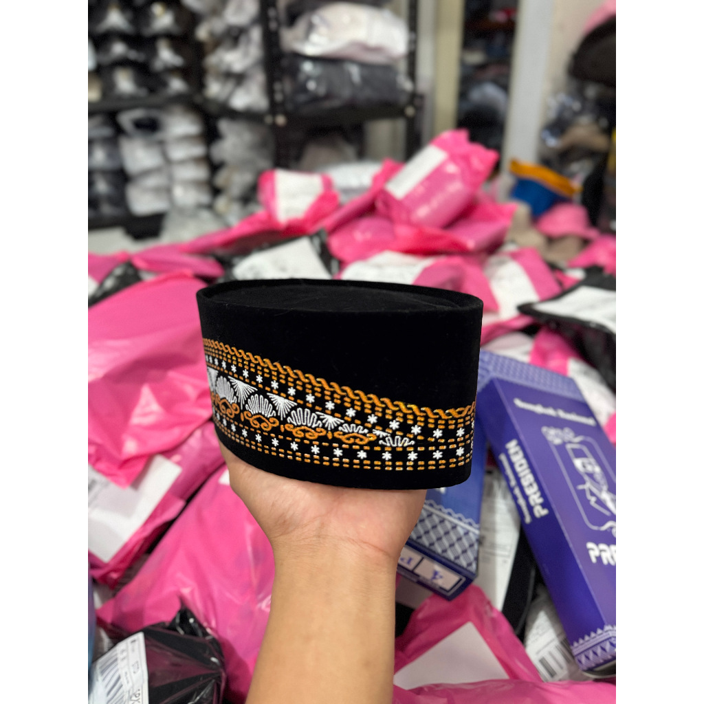Jual Peci Songkok Hitam Motif Batik Merk Kopiah Peci Anak Laki-Laki Songkok Kopyah Dewasa Peci ...