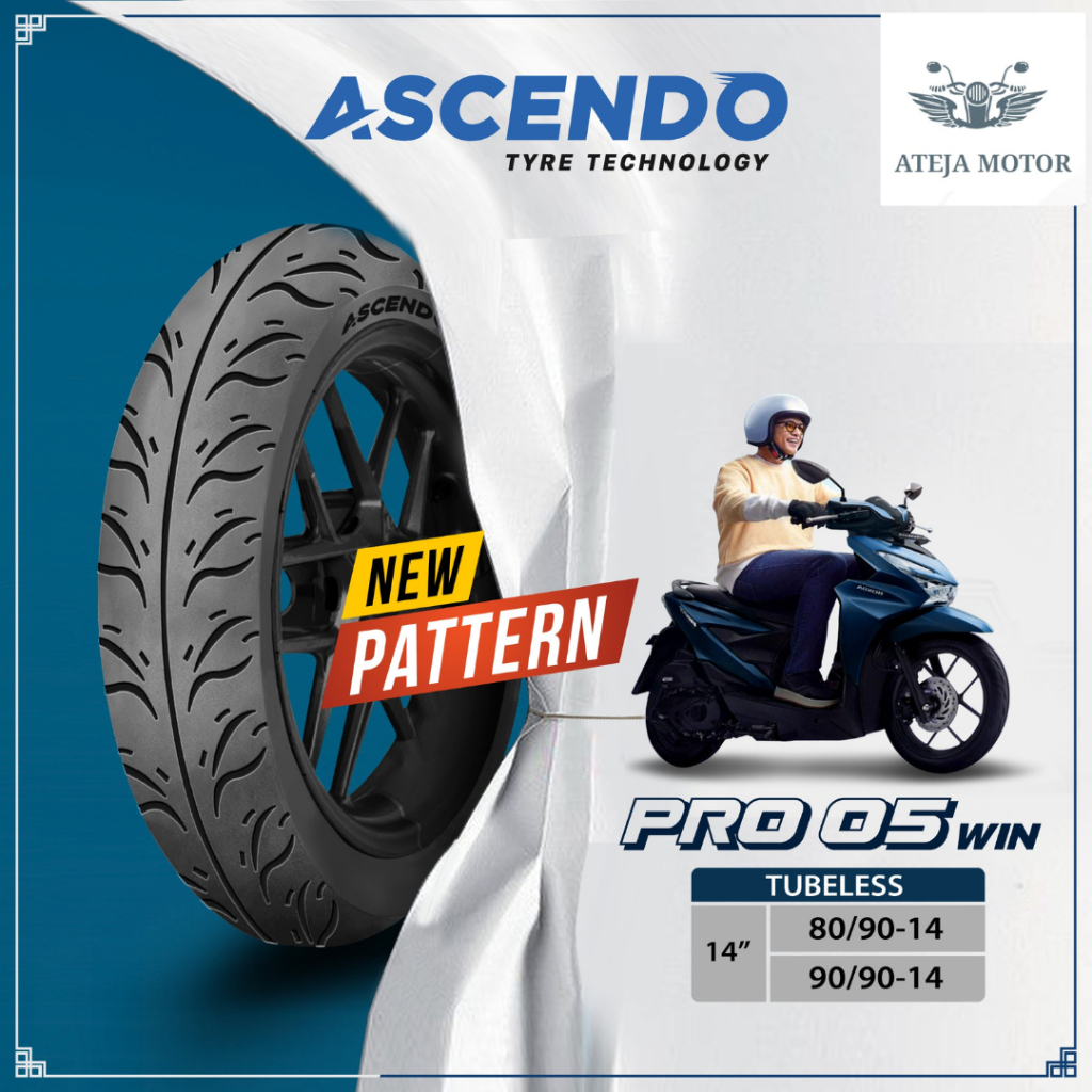 Jual Ban Ring 14 Ban Tubeless Ascendo Pro 05 80/90-14 90/90-14 Ban Tubeles Ring 14 Ban Motor ...