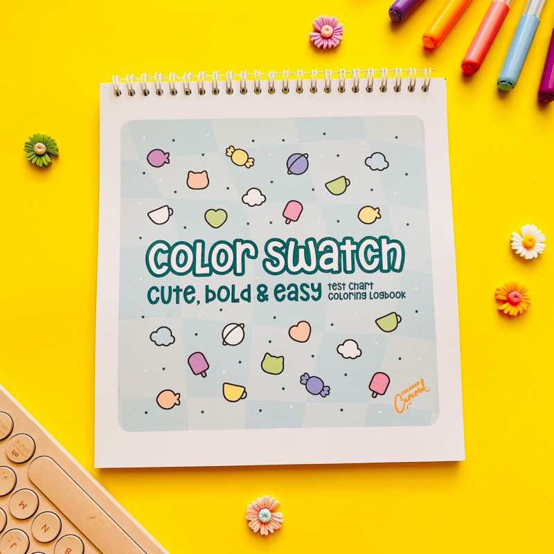 Jual Color Swatch Cute Bold And Easy Test Chart Coloring Book | Shopee ...