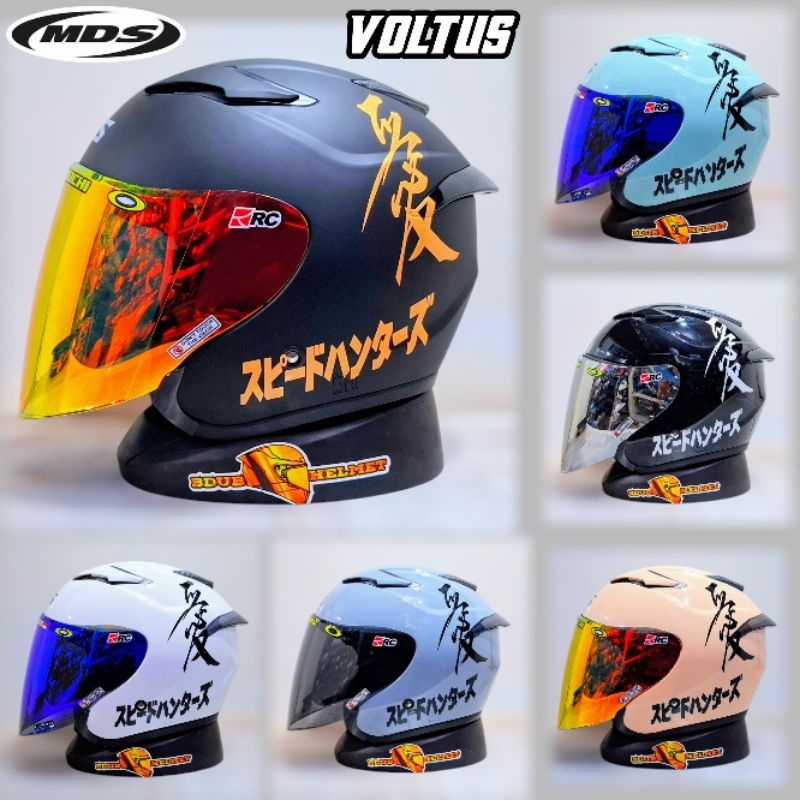 Jual Helm MDS Voltus motif kenji paket ganteng spoiler 3D | Shopee ...