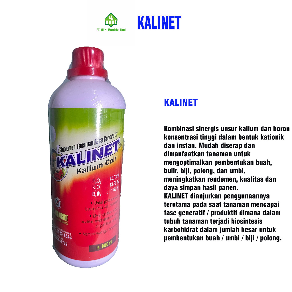 Jual KALINET SUPLEMEN TANAMAN Kalinet 1 Liter Pupuk Kalium Cair ...
