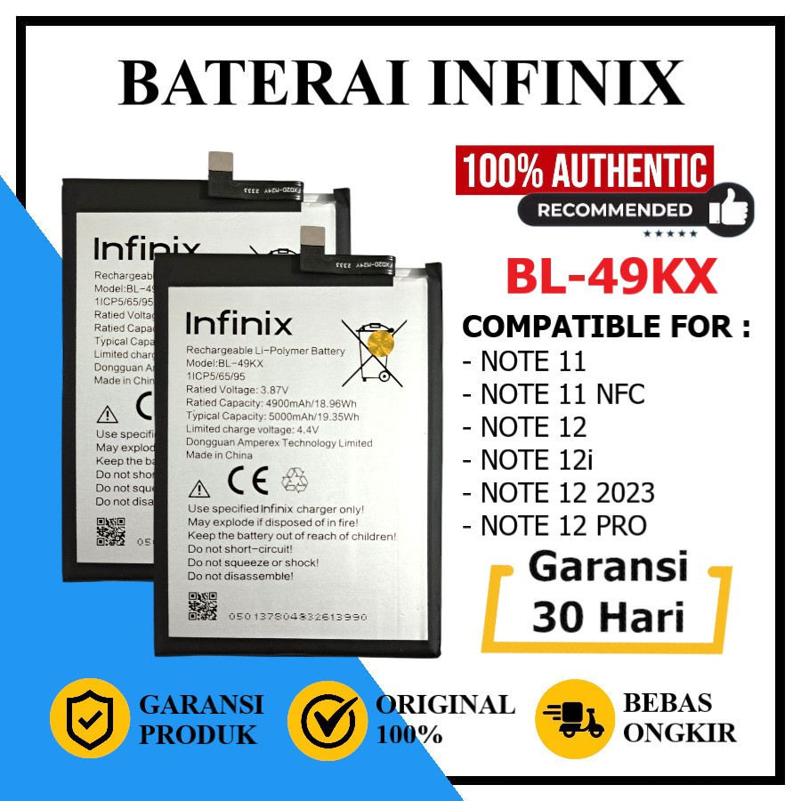 Jual Baterai Infinix Note 11 / Note 11 Nfc / Note 12 / Note 12i / Note ...