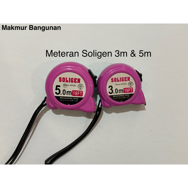 Jual Meteran Soligen 3 Meter 5 meter | Meteran Plastik | Meteran Tukang ...