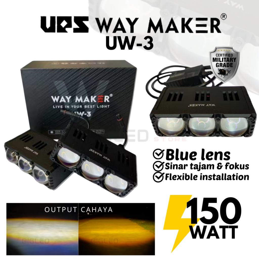 Jual Lampu Tembak Mini Laser UPS Way Maker 3 Mata UW3 UW-3 Militay ...