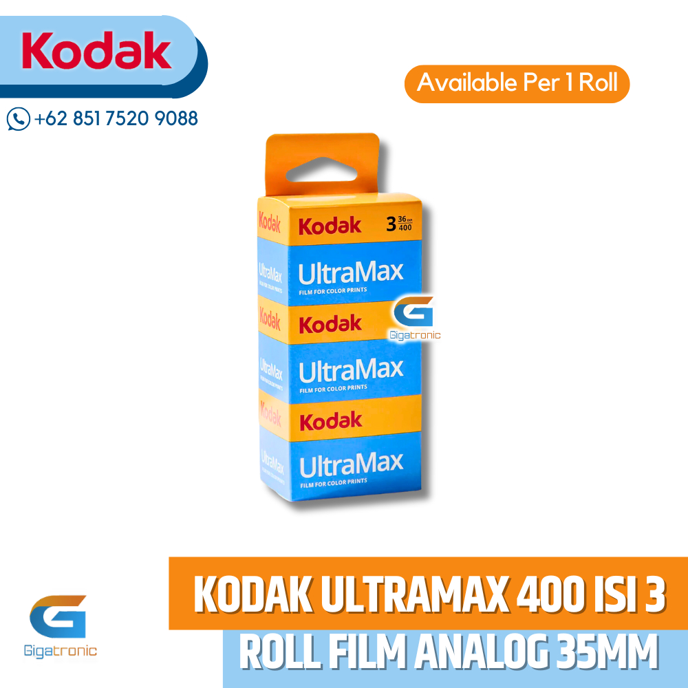 Jual Roll Film Kodak Ultramax 400 35mm 36 Exposure (New Pack) - Negative Color FIlm | Shopee ...