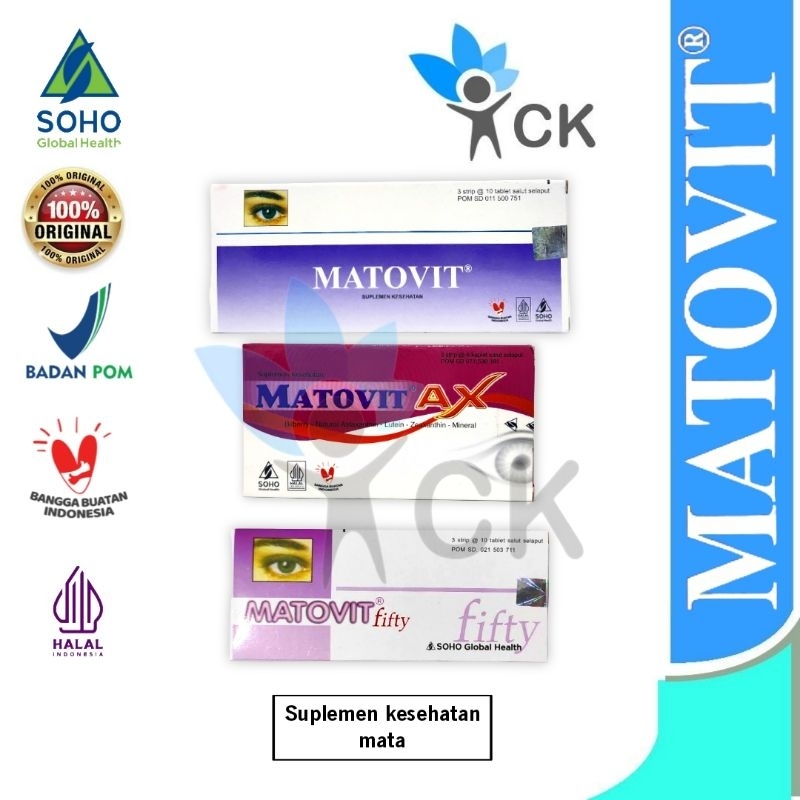Jual MATOVIT / MATOVIT AX / MATOVIT FIFTY BOX suplemen kesehatan mata ...