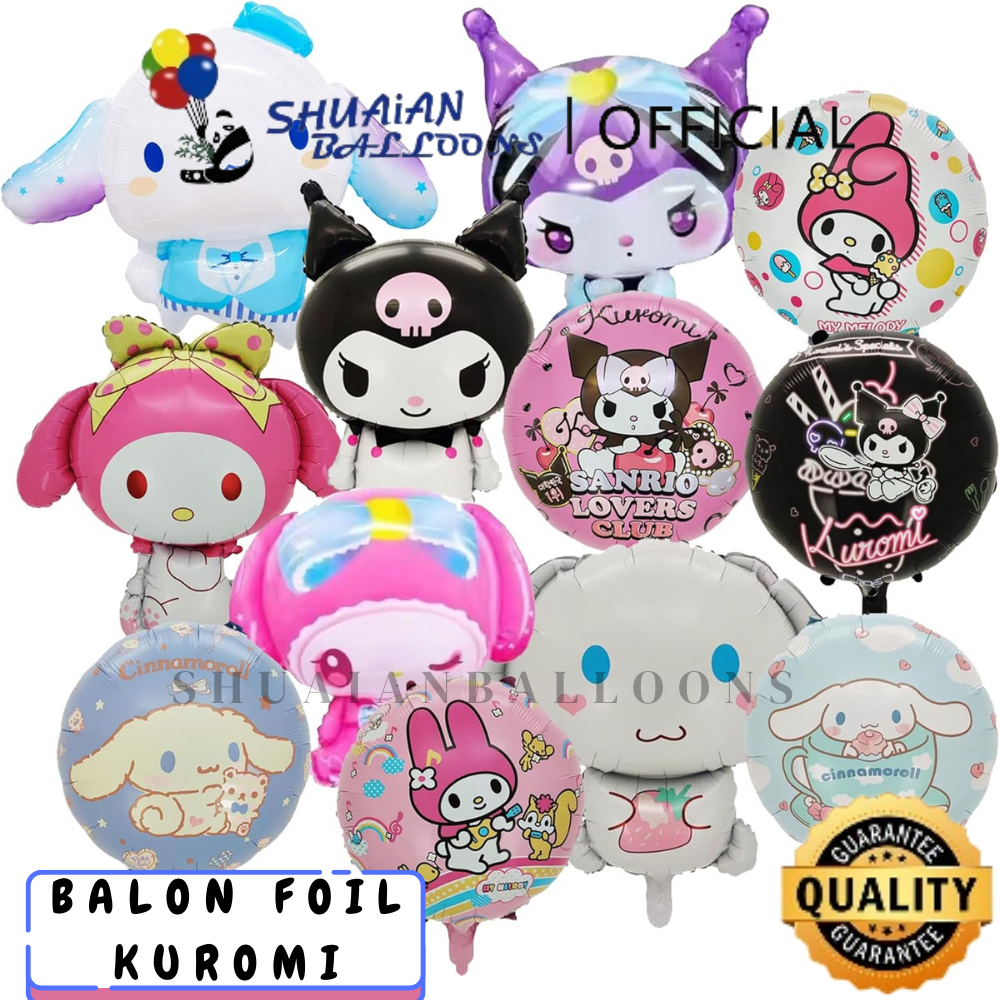 Jual Balon Foil Karakter Sanrio Kuromi Cinnamoroll My Melody Lina Bell ...