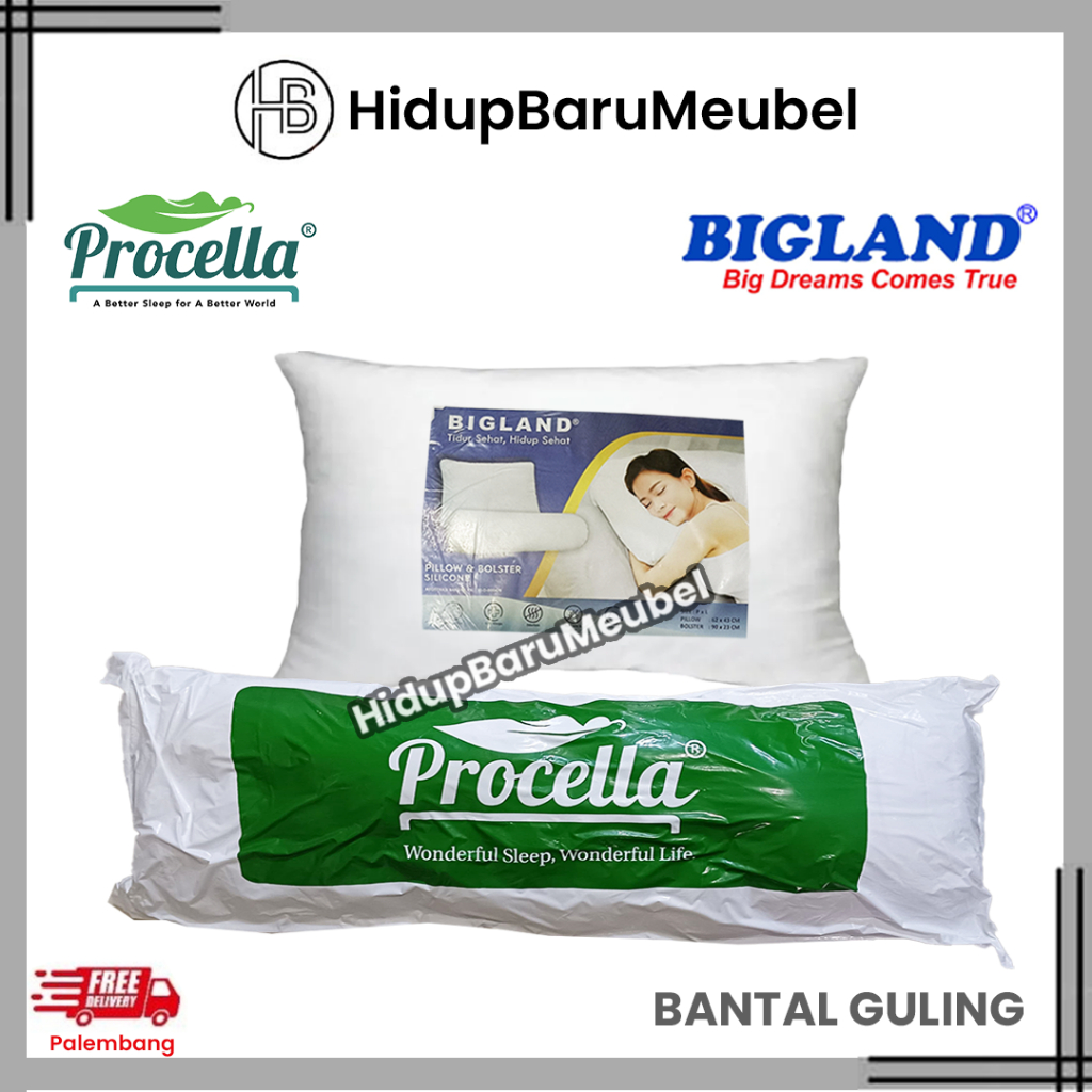 Jual Bantal Guling BIGLAND procella / dacron dakron busa Hotel empuk ...
