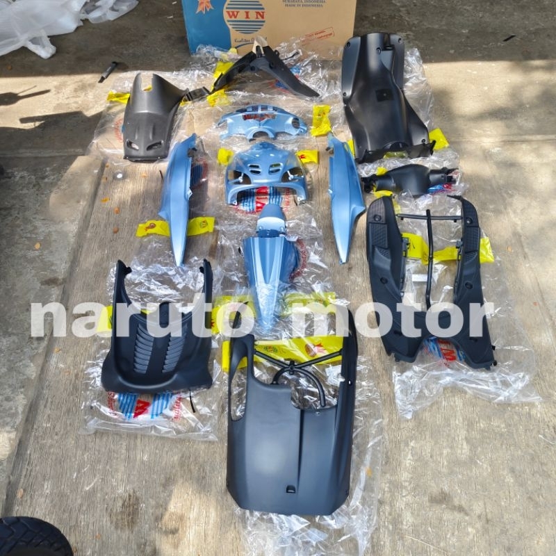 Jual FULLSET COVER BODY MIO SPORTY OLD BIRU MUDA TELUR ASIN / HITAM ...