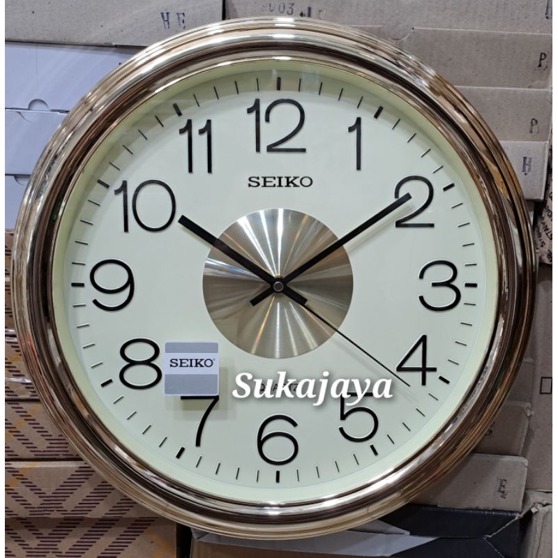 Jual jam dinding seiko besar gold/ silver swep 40cm | Shopee Indonesia