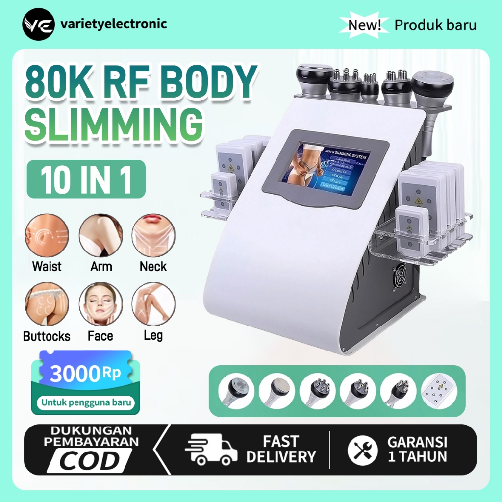 Jual 80k rf cavitation RF 6 in 1 Alat burn fat machine rf wajah ...