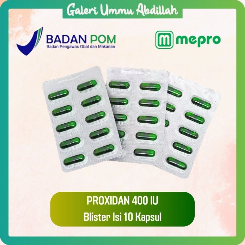 Jual PROXIDAN 400 IU STRIP 10 KAPSUL - Natural Vitamin E - Suplemen ...