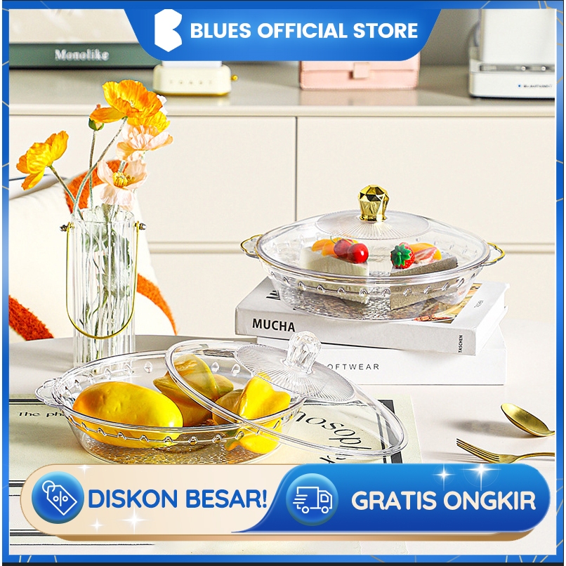 Jual Tempat buah Tempat Roti aesthetic Nampan dengan tutup Food Tray ...