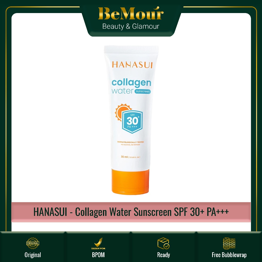 Jual HANASUI - COLLAGEN WATER SUNSCREEN SPF 30 PA+++ ( 30 ml ) - Sunscreen Gel Wajah Kolagen ...