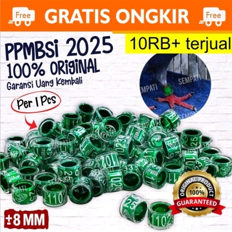 Jual Ring Merpati Pusat SI PPMBSI Ring Merpati Balap NEW 2025 PPMBSI ...