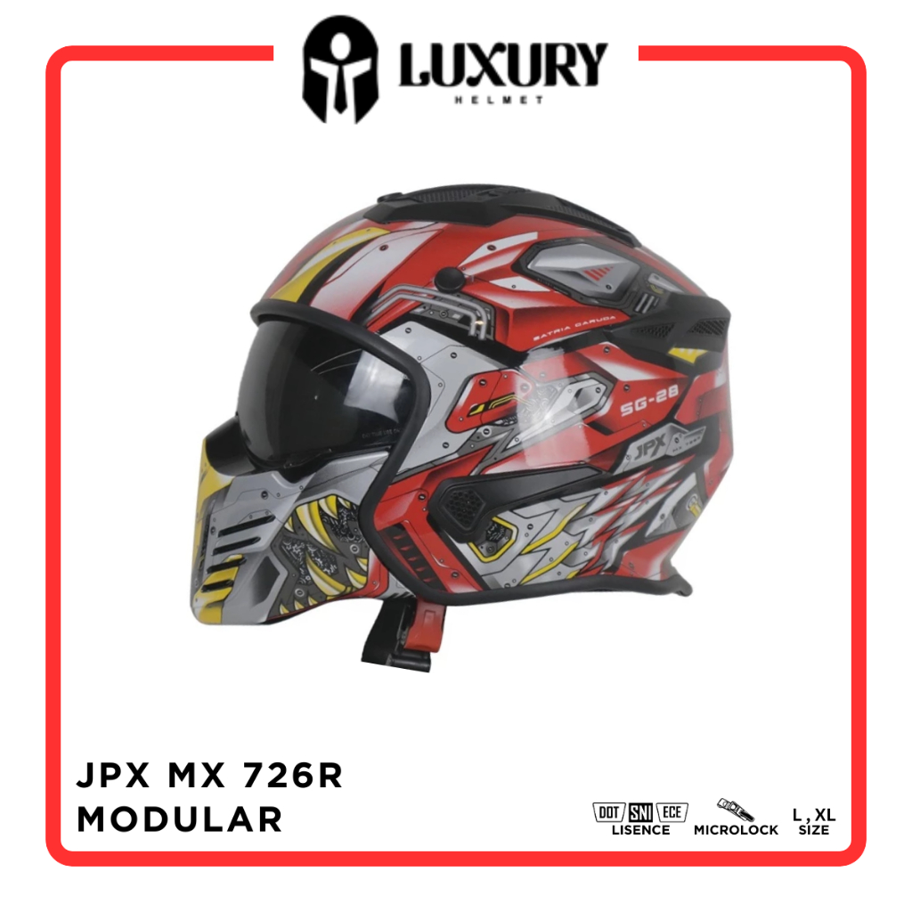 Jual Helm JPX Full Face Mx-726R - R09 Satria Garuda | Shopee Indonesia