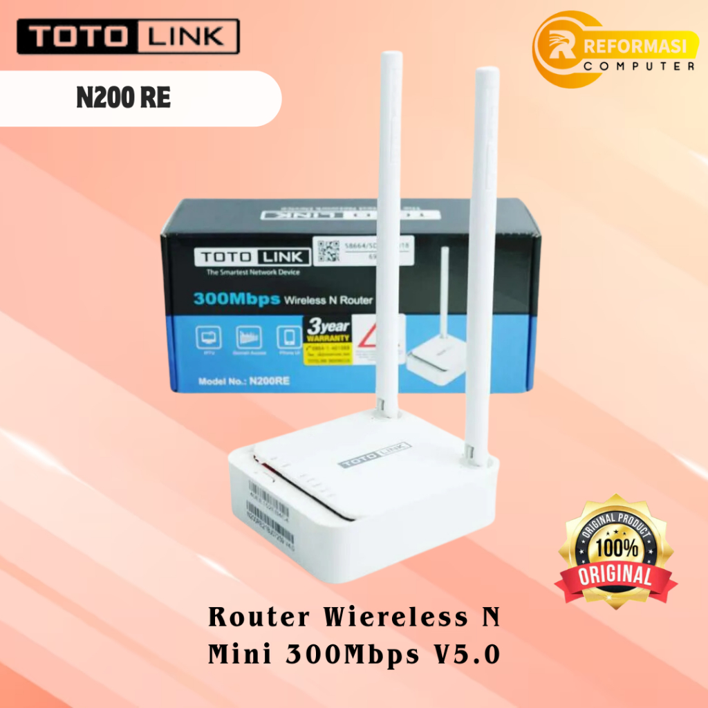 Jual Totolink N200RE Wireless Router 2 Antenna Wireless N Mini 300Mbps | Shopee Indonesia