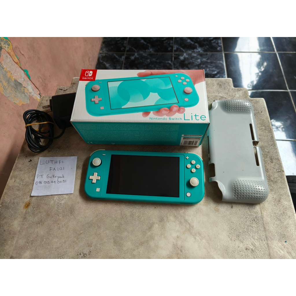 Jual Nintendo Switch Lite Turquoise Fullset 30 | Shopee Indonesia